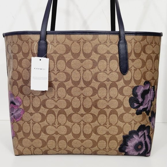 Coach | Bags | Coach X Kaffe 5697 City Tote In Signature C Kaffe ...